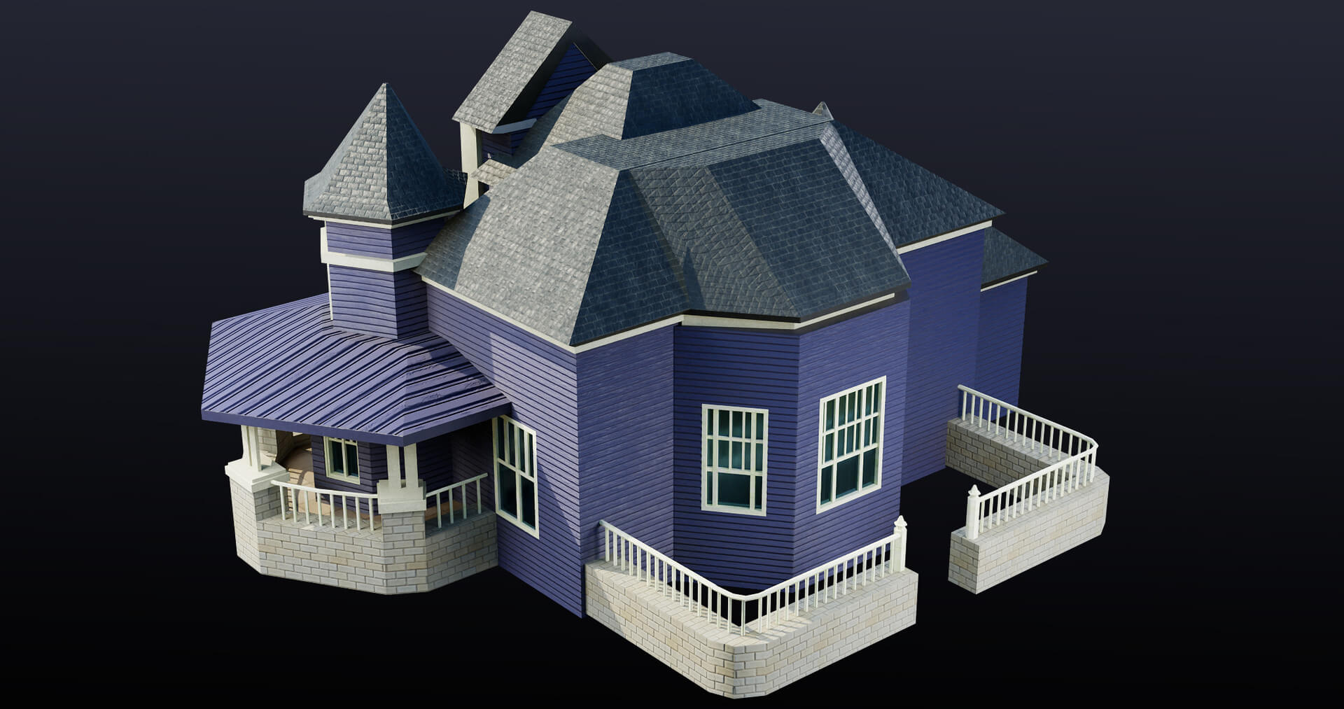 House 08 All PBR Unity UE Textures Included - 3D Model by Eight Vertex