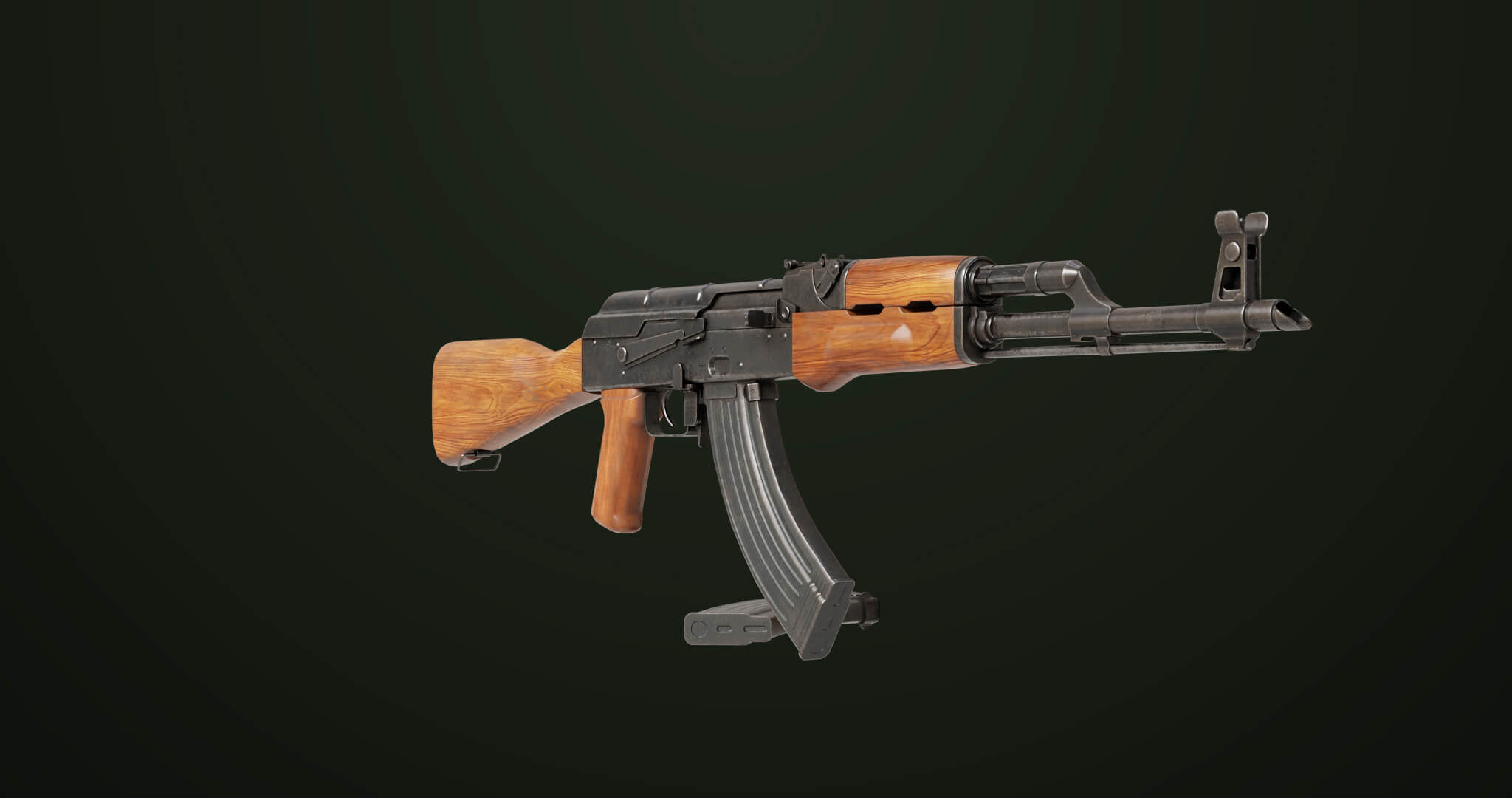 Light Machine Gun 10 Wood All PBR Unity UE Textures - 3D Model by Eight ...