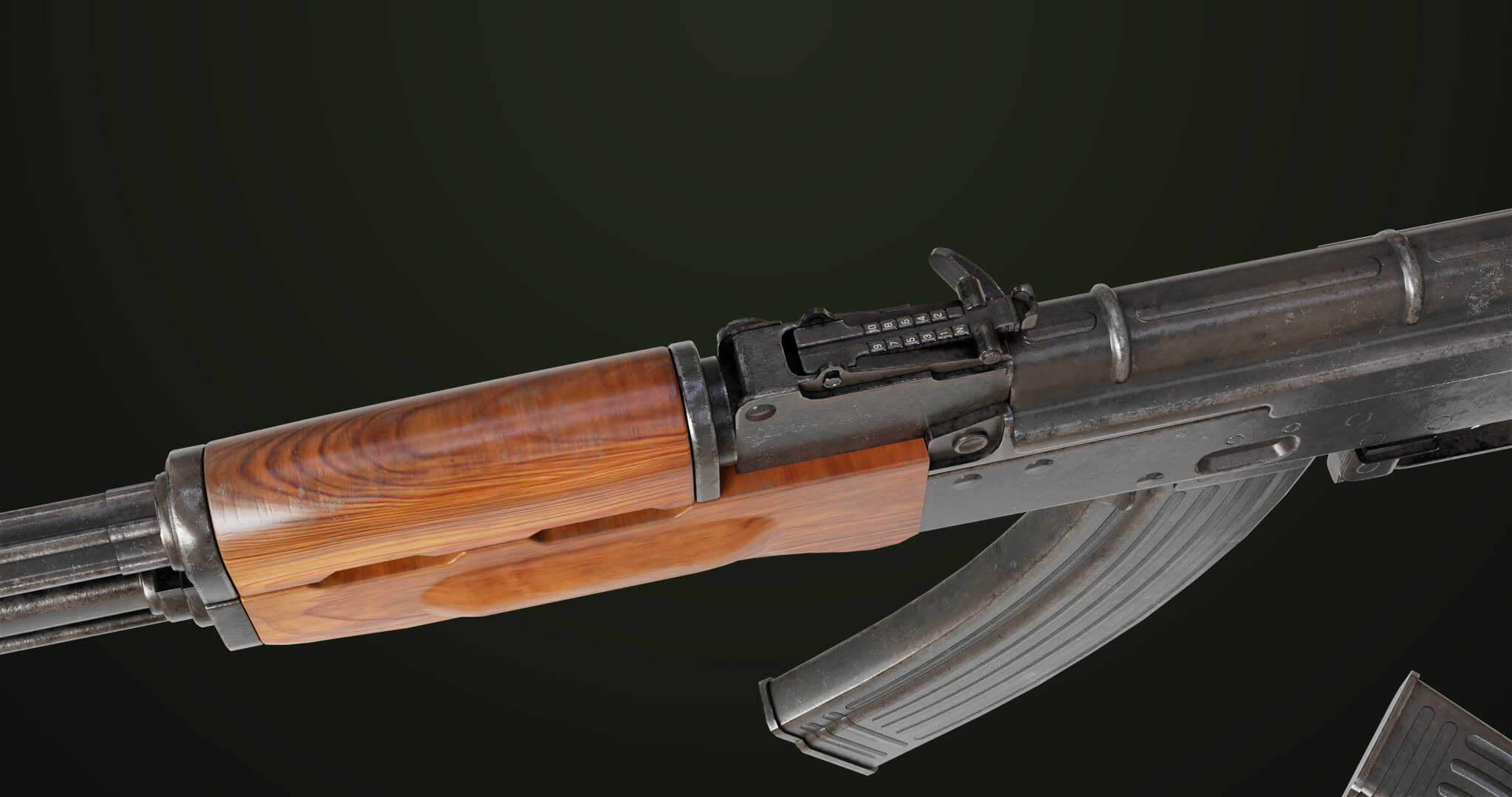 Light Machine Gun 10 Wood All PBR Unity UE Textures - 3D Model by Eight ...