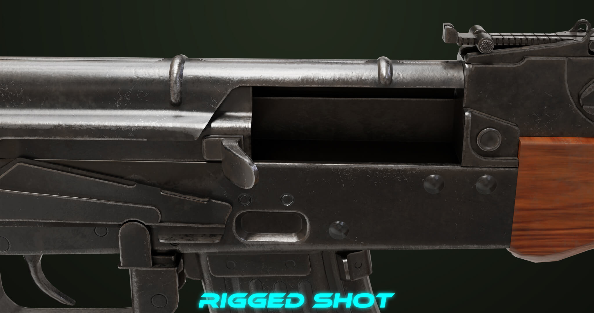 Light Machine Gun 10 Wood All PBR Unity UE Textures - 3D Model by Eight ...