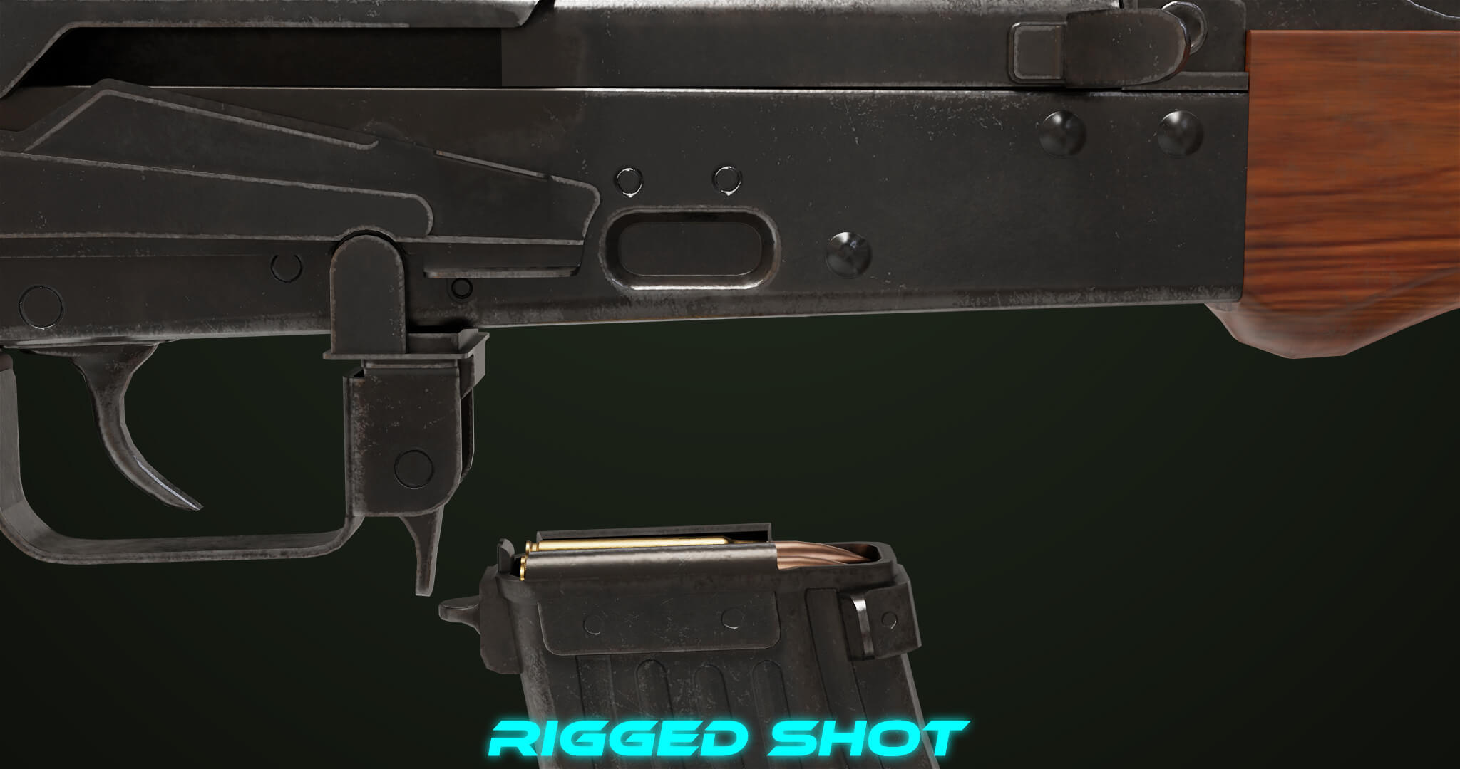 Light Machine Gun 10 Wood All PBR Unity UE Textures - 3D Model by Eight ...