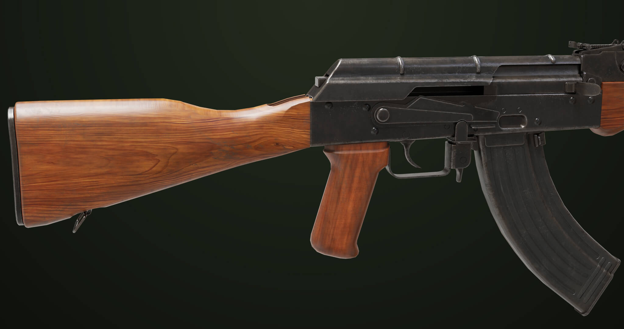 Light Machine Gun 10 Wood All PBR Unity UE Textures - 3D Model by Eight ...