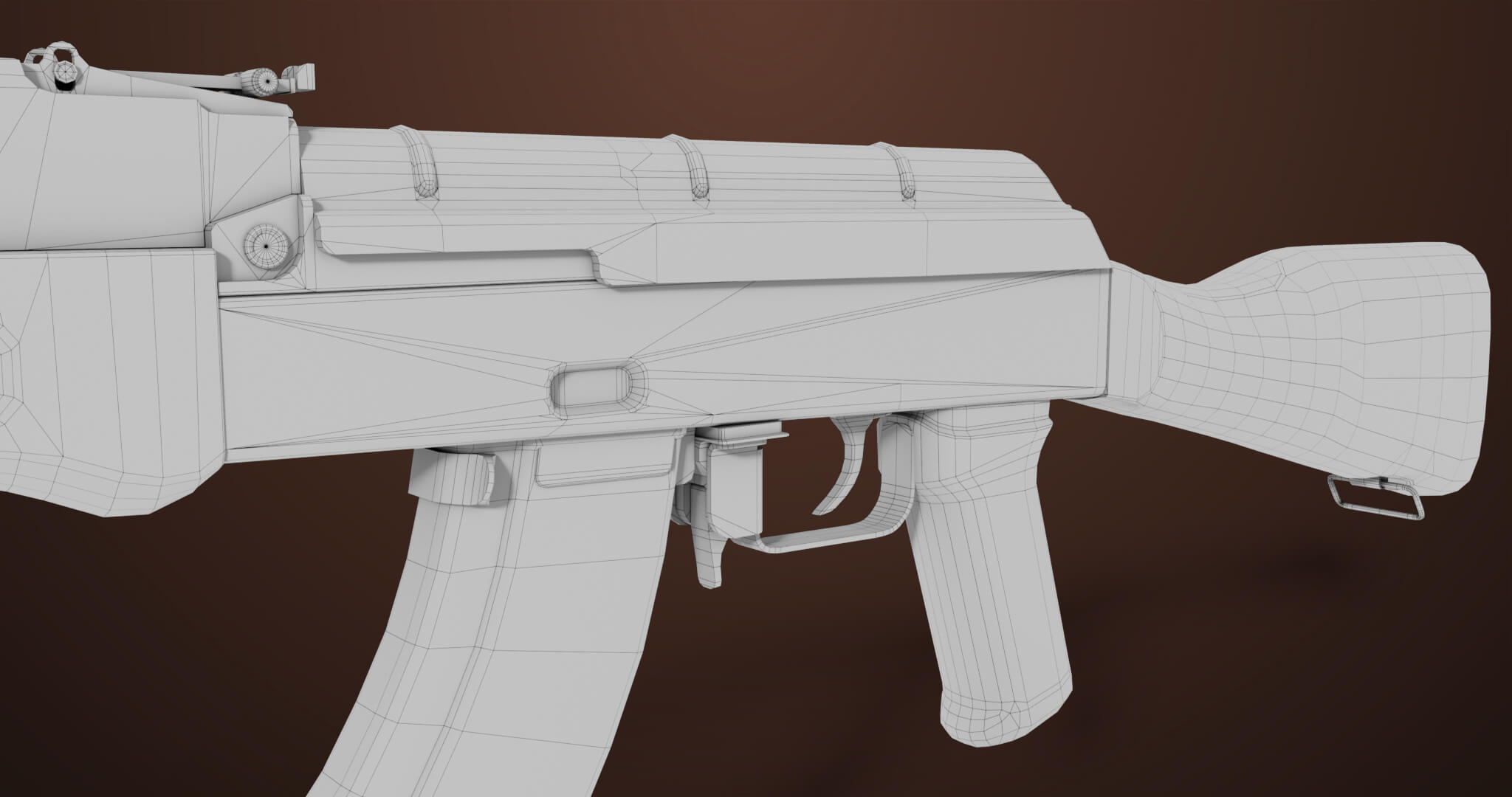 Light Machine Gun 10 Wood All PBR Unity UE Textures1 - 3D Model by ...