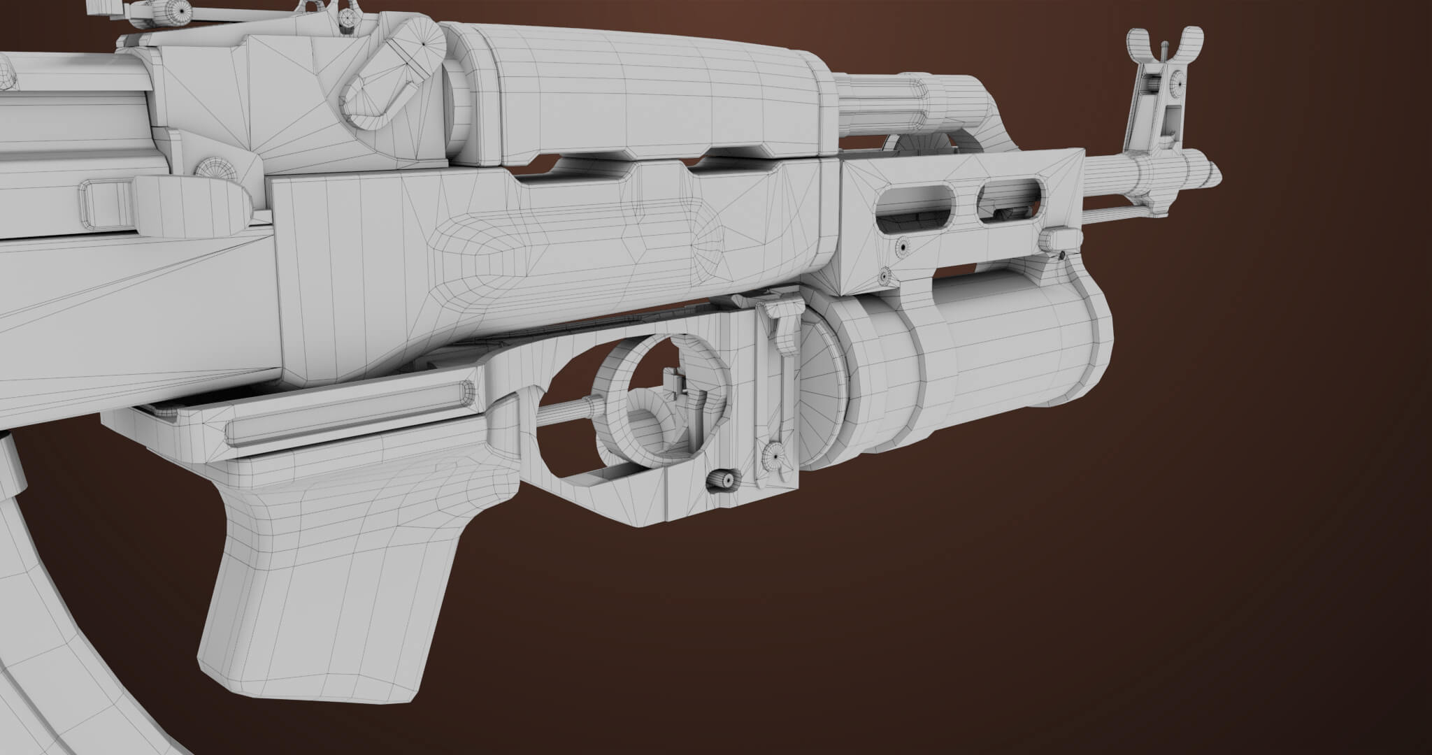 Light Machine Gun 10 Wood All PBR Unity UE Textures1 - 3D Model by ...