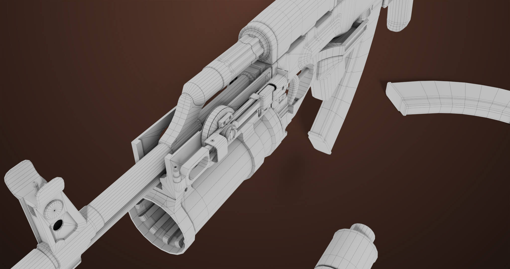 Light Machine Gun 10 Wood All PBR Unity UE Textures1 - 3D Model by ...