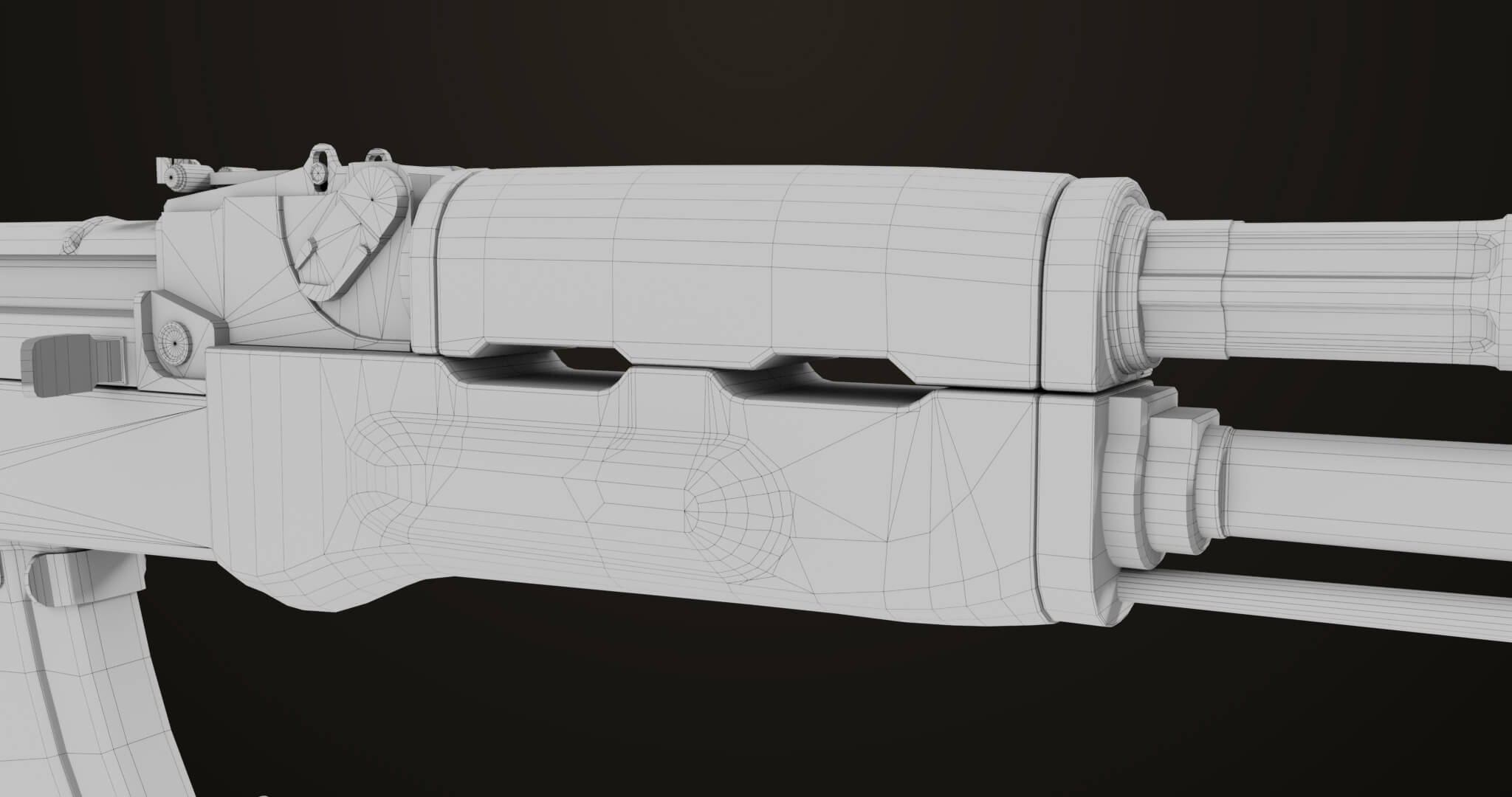 Light Machine Gun 10 Wood All PBR Unity UE Textures2 - 3D Model by ...