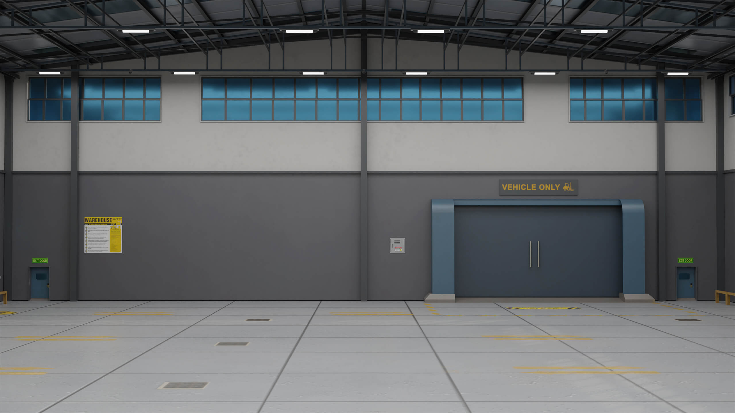 Logistic Cargo Warehouse Interior and Exterior PBR - 3D Model by Eight ...