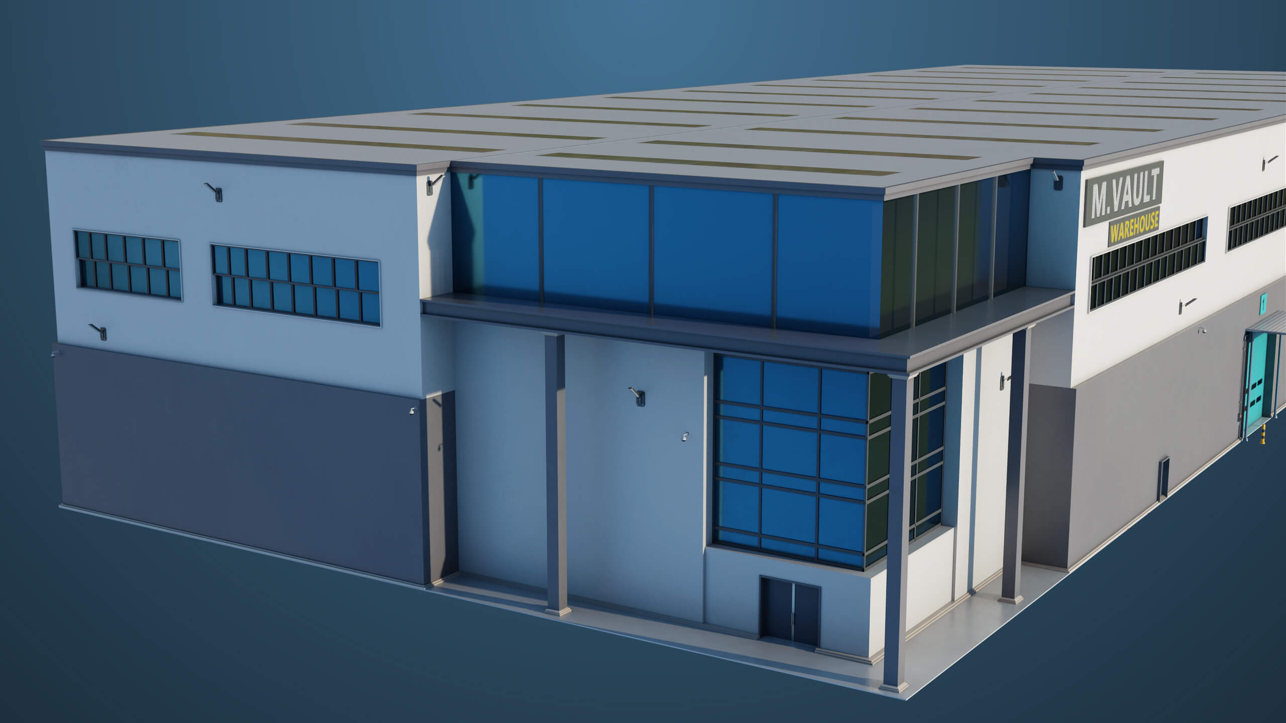 Logistic Cargo Warehouse Interior and Exterior PBR - 3D Model by Eight ...