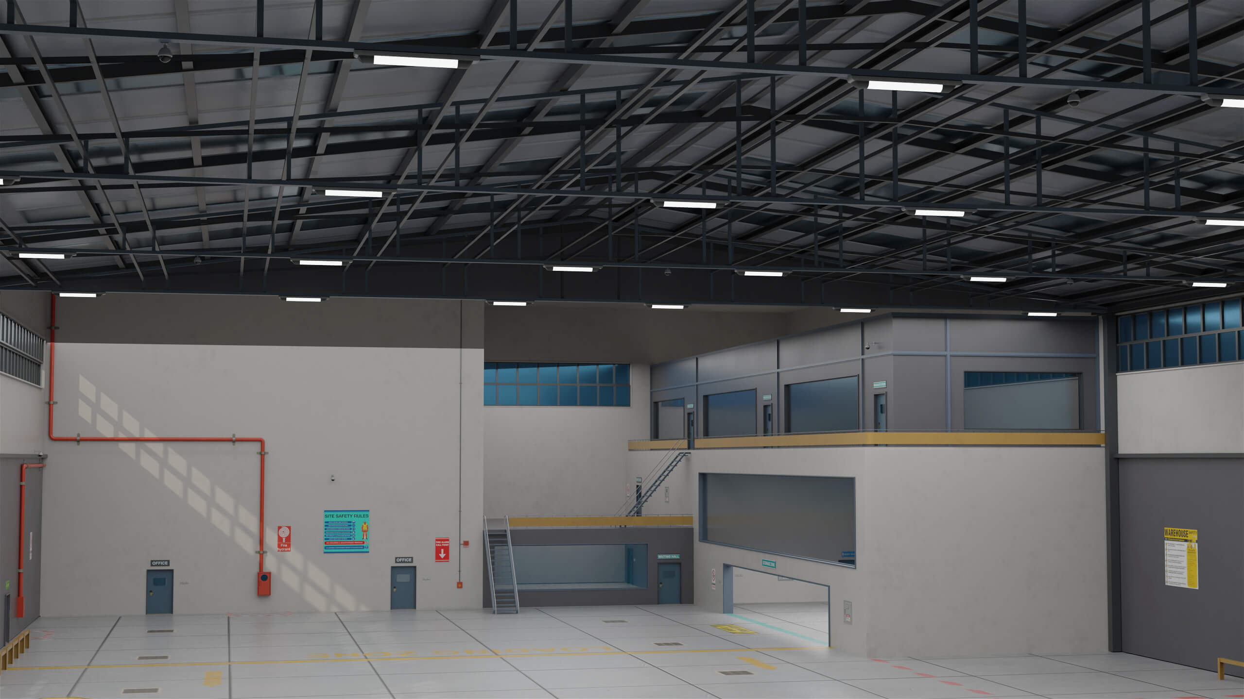 Logistic Cargo Warehouse Interior and Exterior PBR - 3D Model by Eight ...