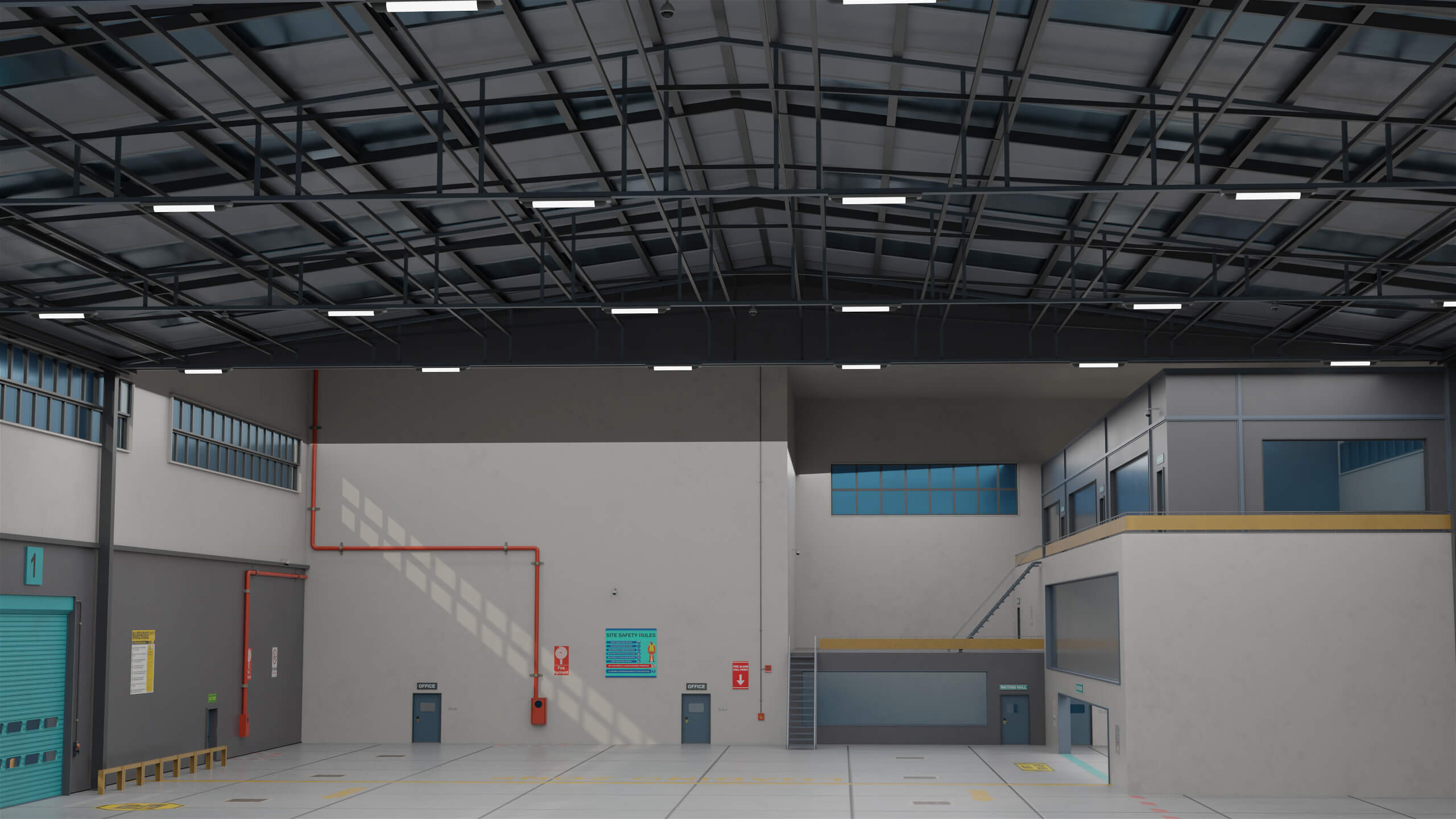 Logistic Cargo Warehouse Interior and Exterior PBR - 3D Model by Eight ...