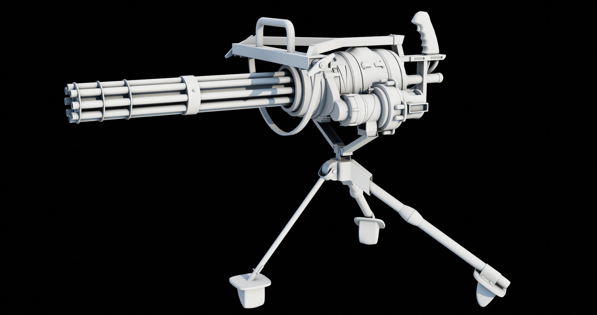 M134 Minigun All PBR Unity UE Textures Included - 3D Model by Eight Vertex