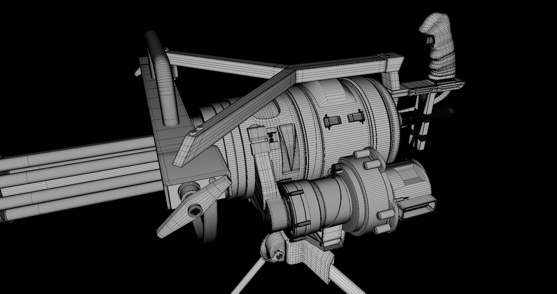 M134 Minigun All PBR Unity UE Textures Included - 3D Model by Eight Vertex