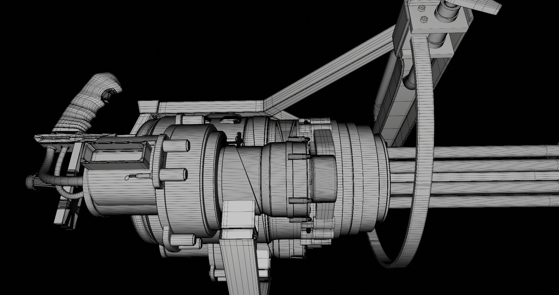 M134 Minigun All PBR Unity UE Textures Included - 3D Model by Eight Vertex