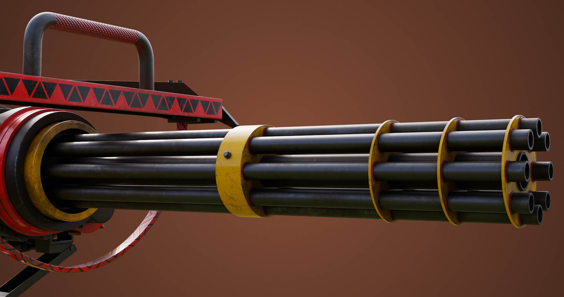 M134 Minigun Red Shark Skin All PBR Textures Included - 3D Model by ...