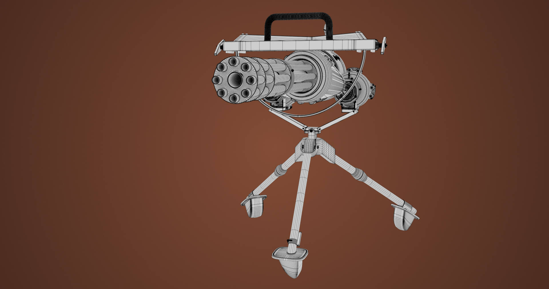 M134 Minigun Red Shark Skin All PBR Textures Included - 3D Model by ...