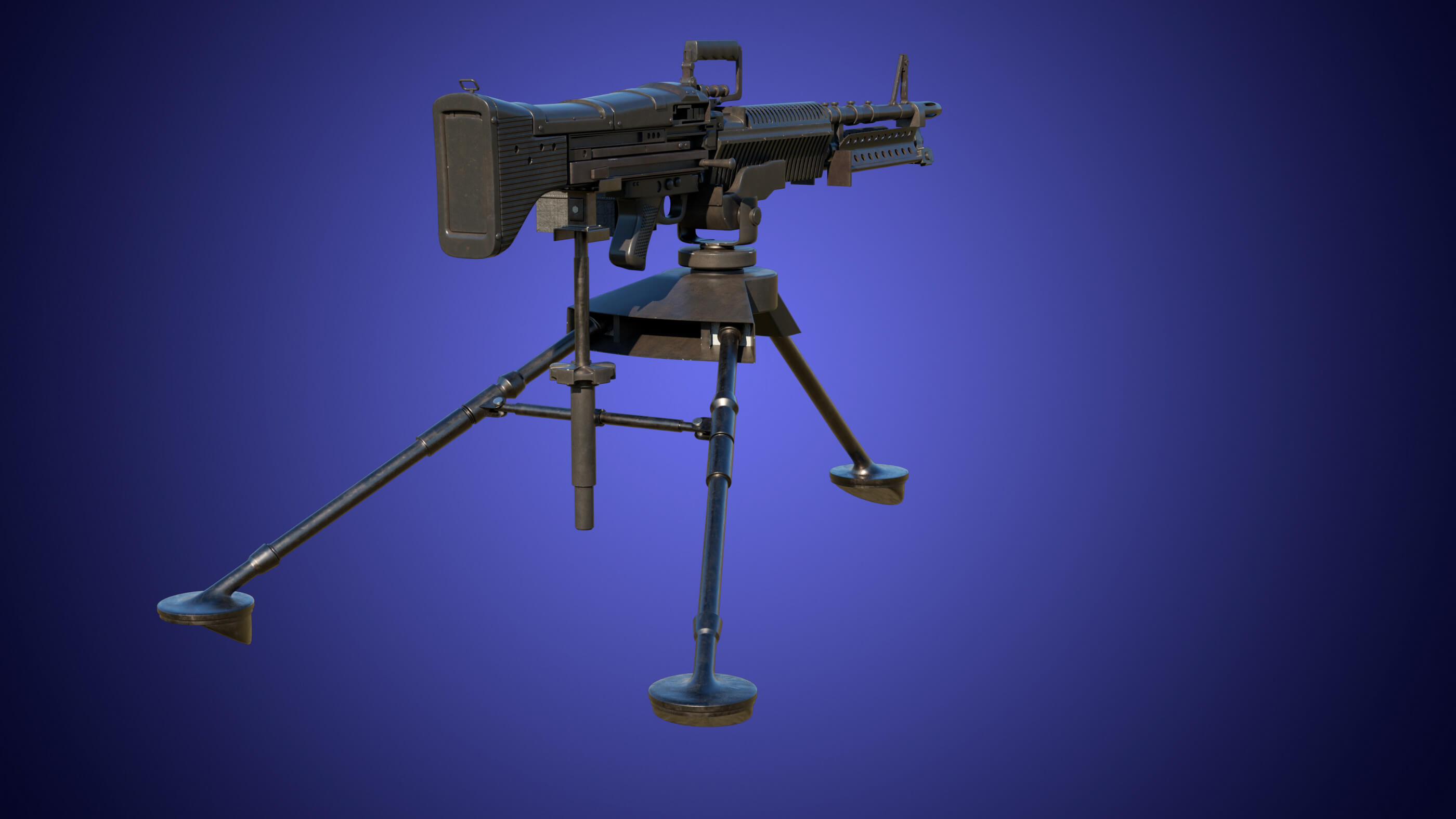 M60 Machine Gun All PBR Unity UE Textures Included - 3D Model by Eight ...