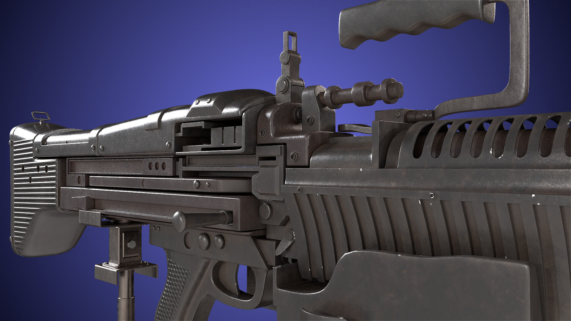 M60 Machine Gun All PBR Unity UE Textures Included - 3D Model by Eight ...