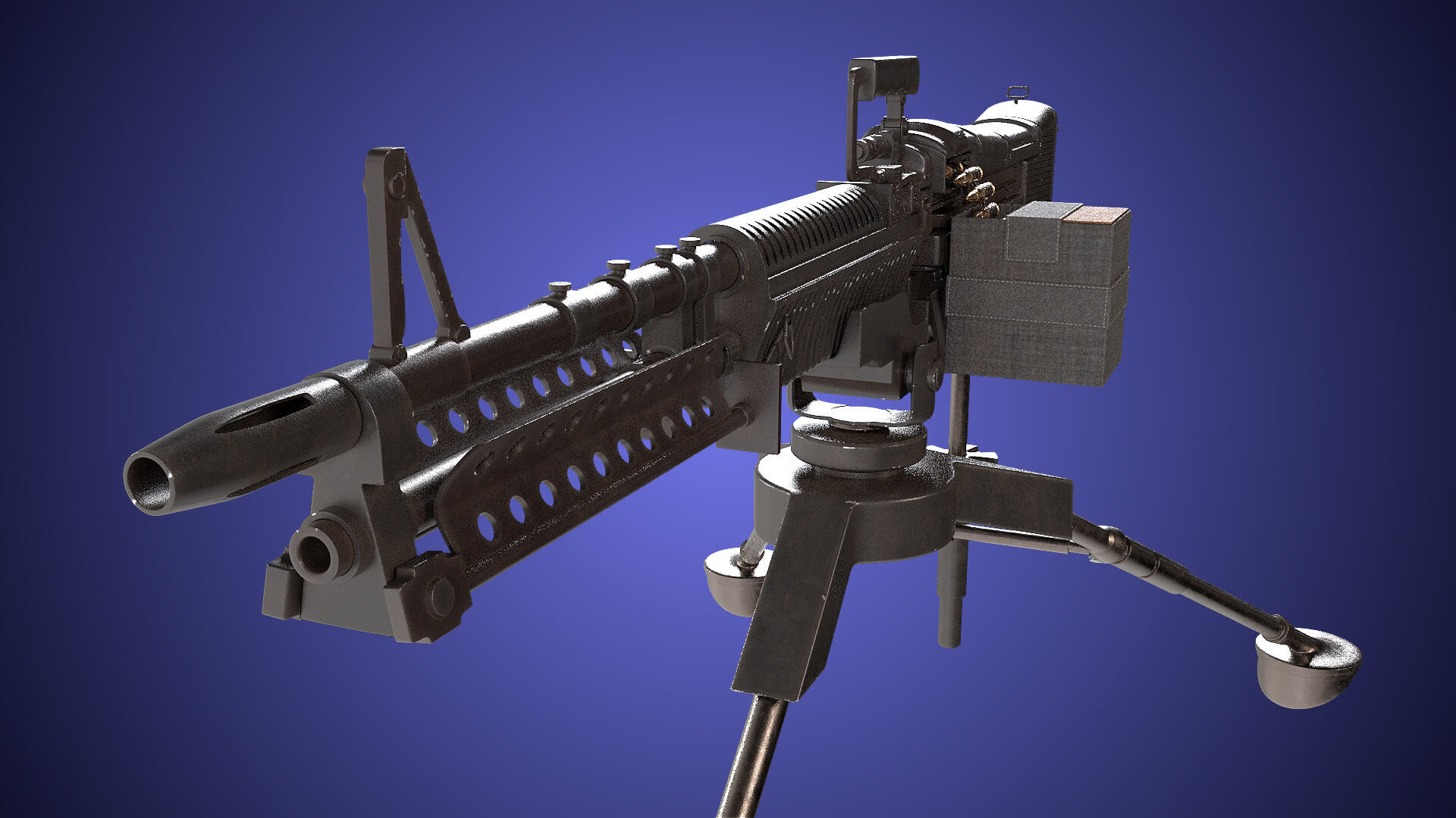 M60 Machine Gun All PBR Unity UE Textures Included - 3D Model by Eight ...