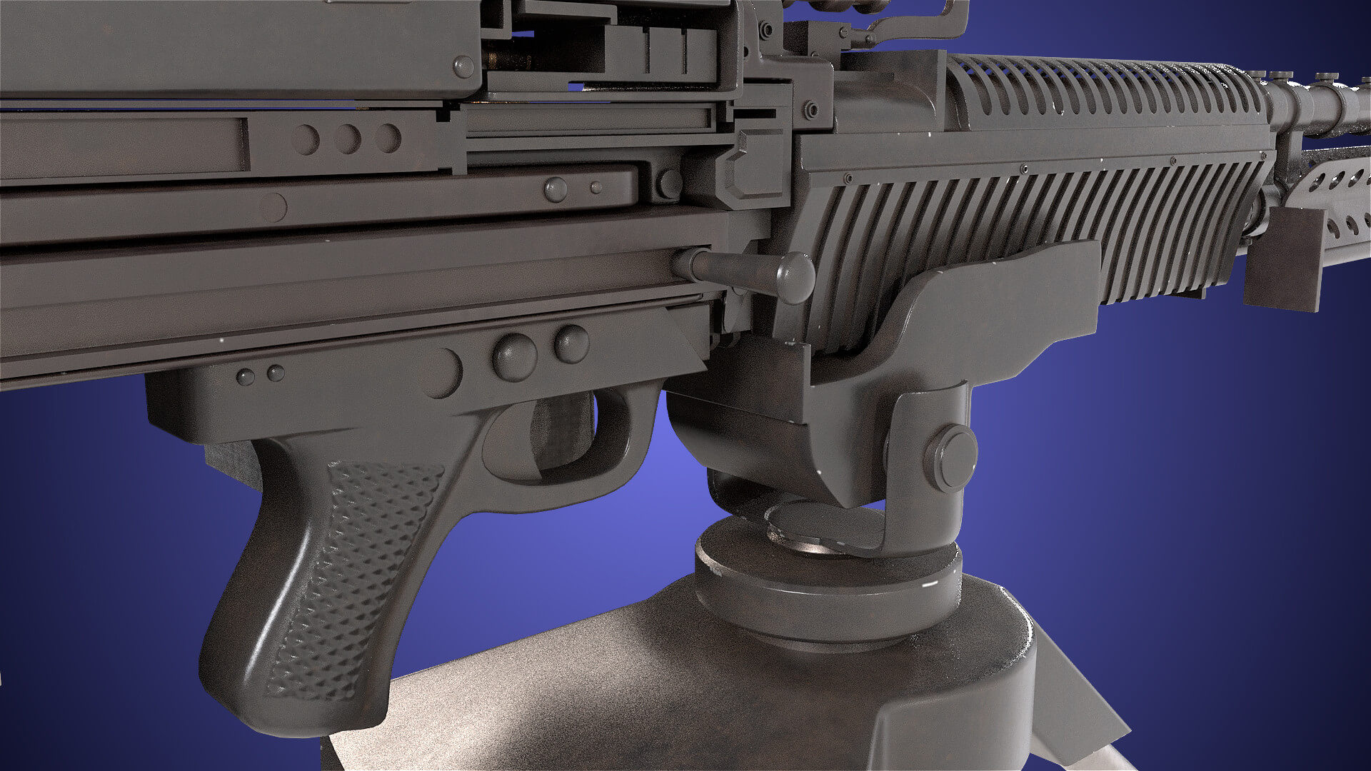 M60 Machine Gun All PBR Unity UE Textures Included - 3D Model by Eight Vertex