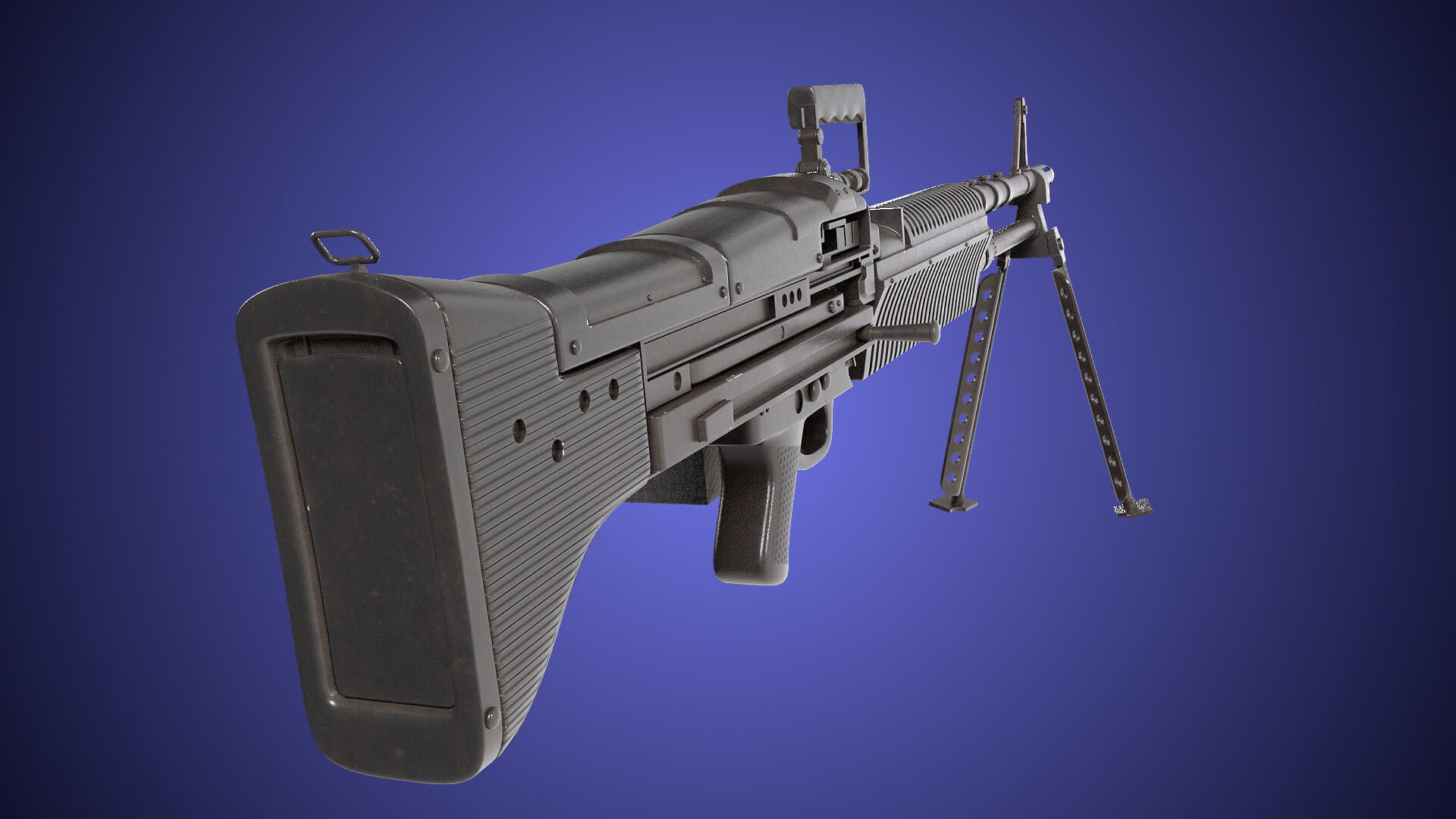 M60 Machine Gun All PBR Unity UE Textures Included - 3D Model by Eight ...