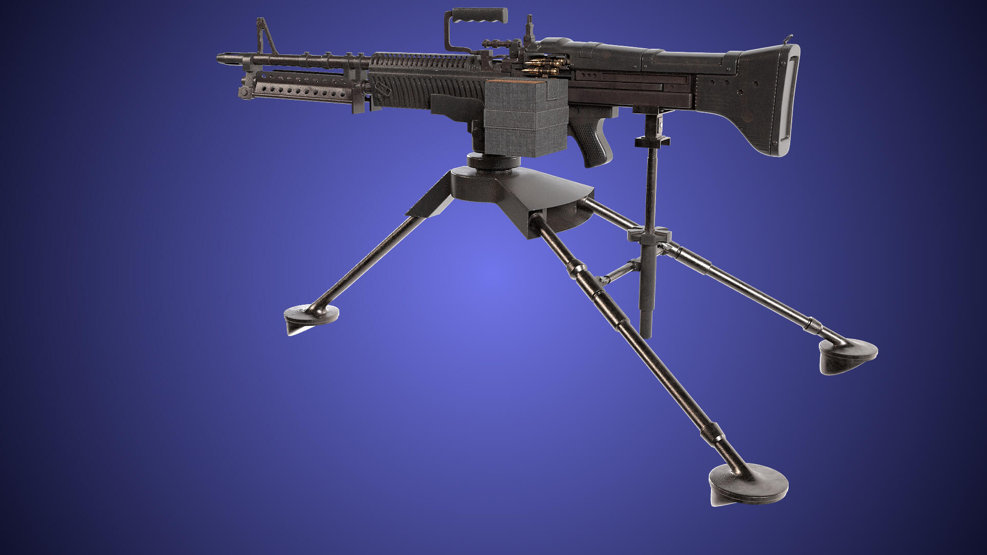 M60 Machine Gun All PBR Unity UE Textures Included - 3D Model by Eight ...