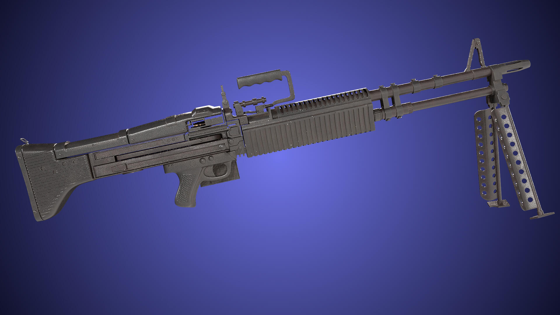 M60 Machine Gun All PBR Unity UE Textures Included - 3D Model by Eight ...