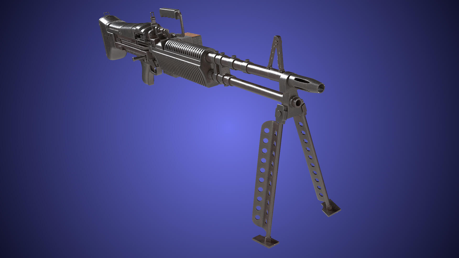 M60 Machine Gun All PBR Unity UE Textures Included - 3D Model by Eight ...