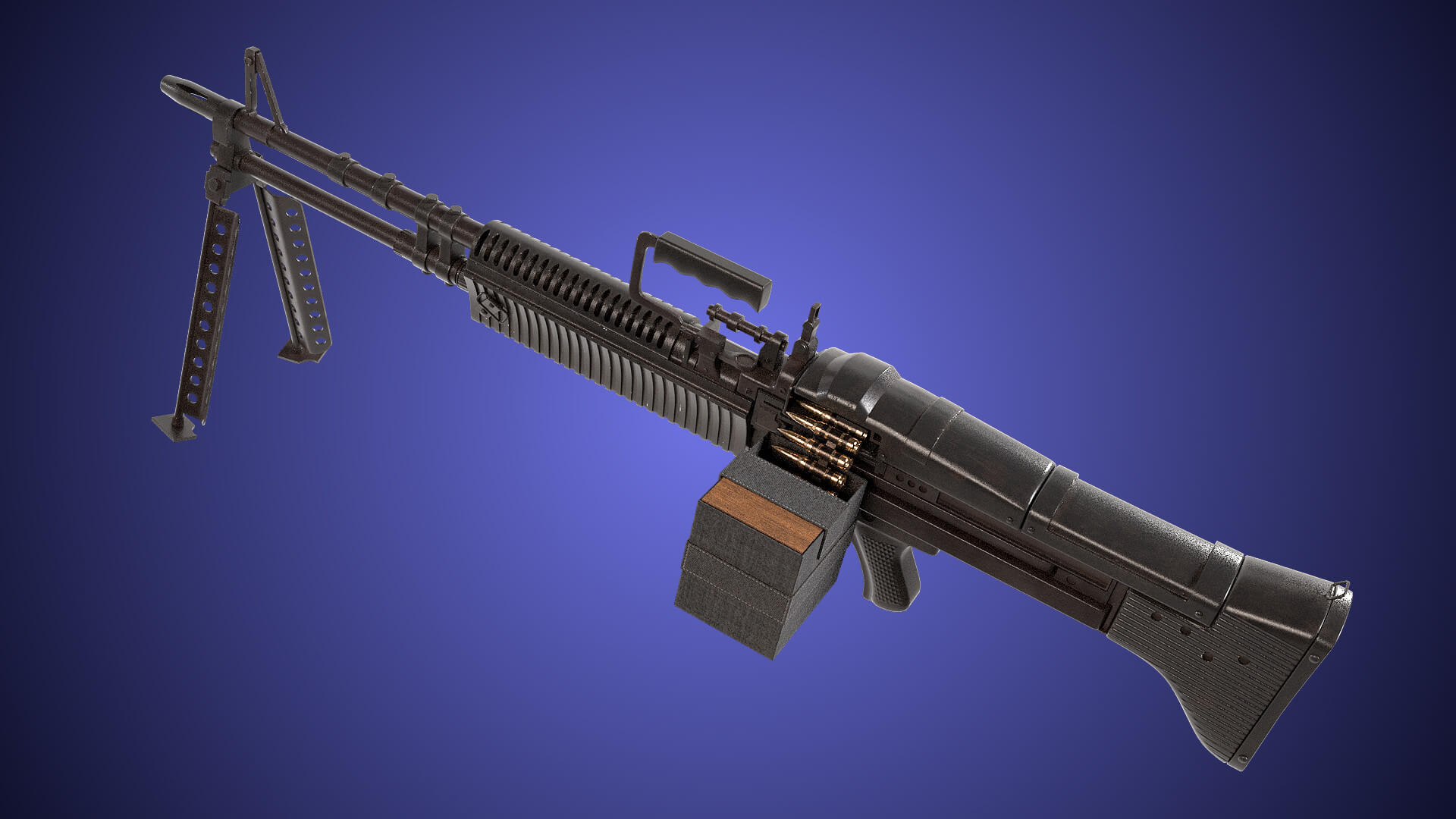 M60 Machine Gun All PBR Unity UE Textures Included - 3D Model by Eight ...