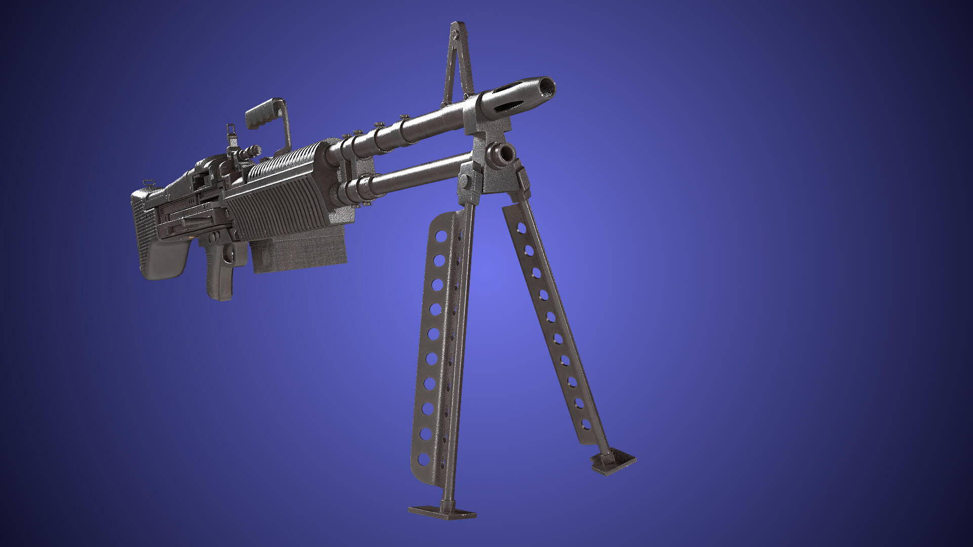 M60 Machine Gun All PBR Unity UE Textures Included - 3D Model by Eight ...
