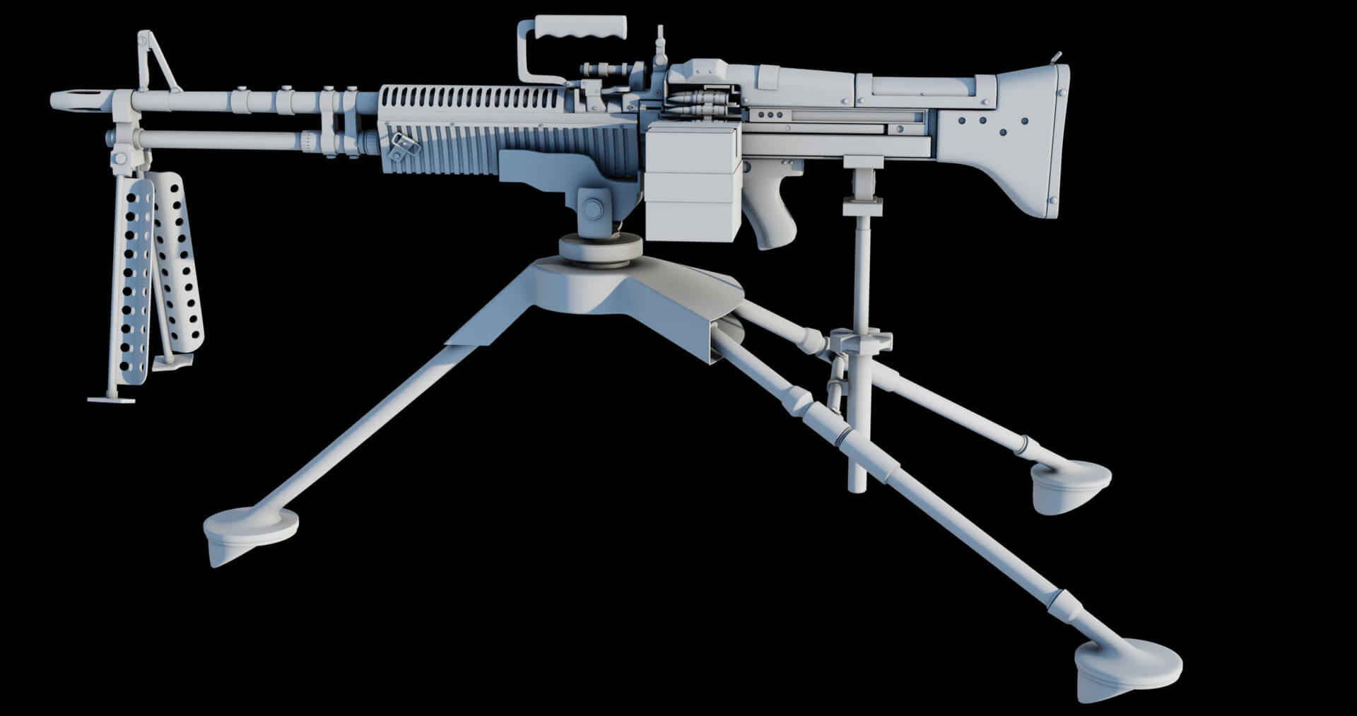 M60 Machine Gun All PBR Unity UE Textures Included - 3D Model by Eight ...