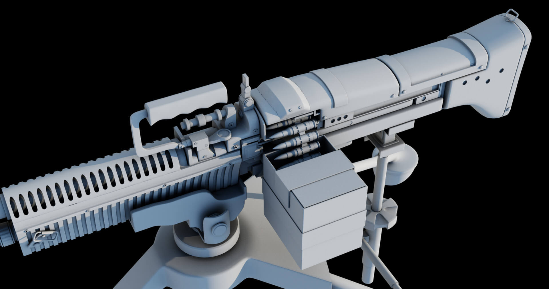 M60 Machine Gun All PBR Unity UE Textures Included - 3D Model by Eight Vertex