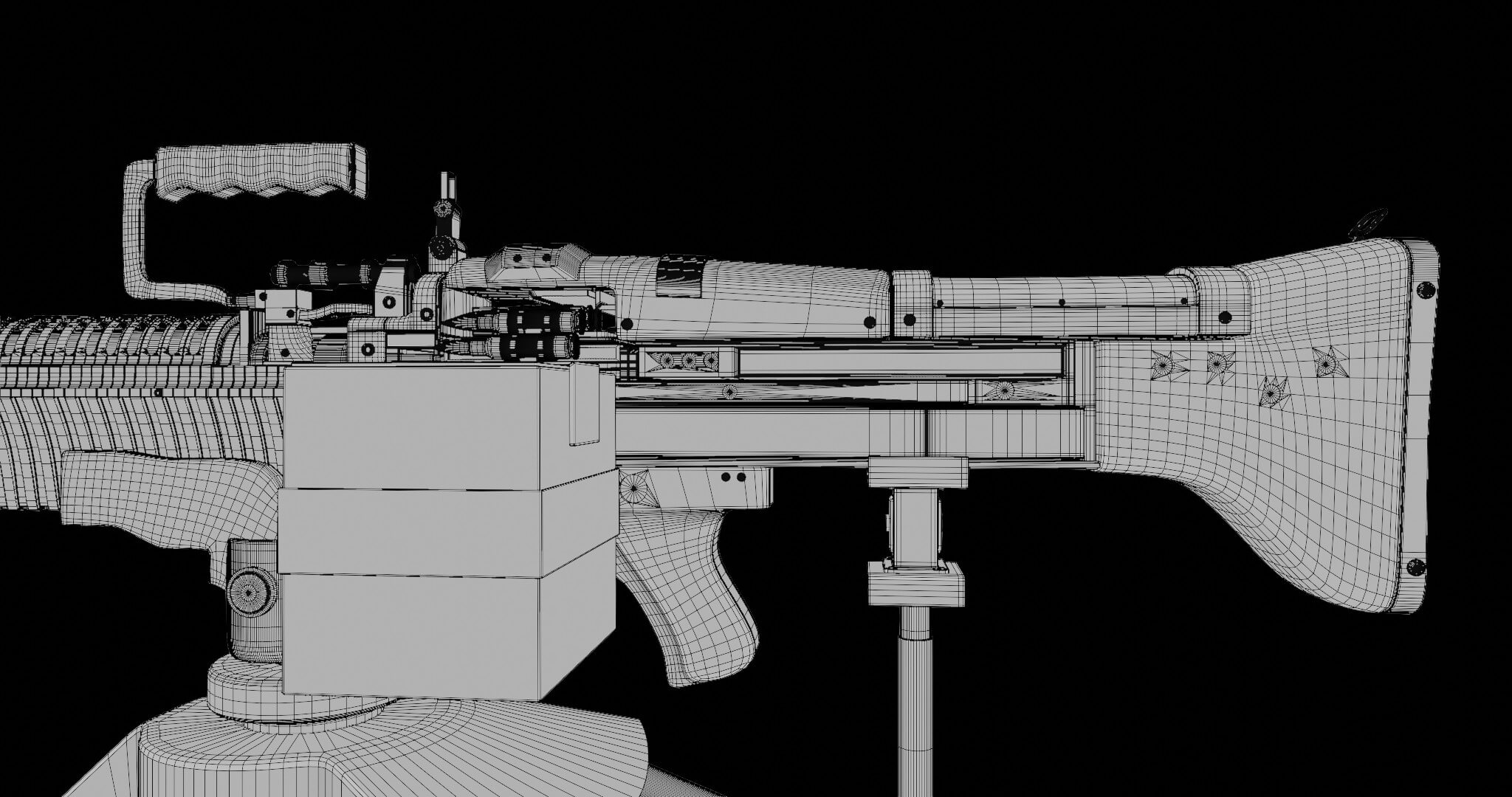 M60 Machine Gun All PBR Unity UE Textures Included - 3D Model by Eight Vertex