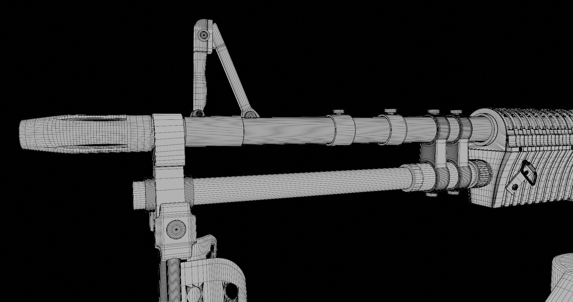 M60 Machine Gun All PBR Unity UE Textures Included - 3D Model by Eight Vertex