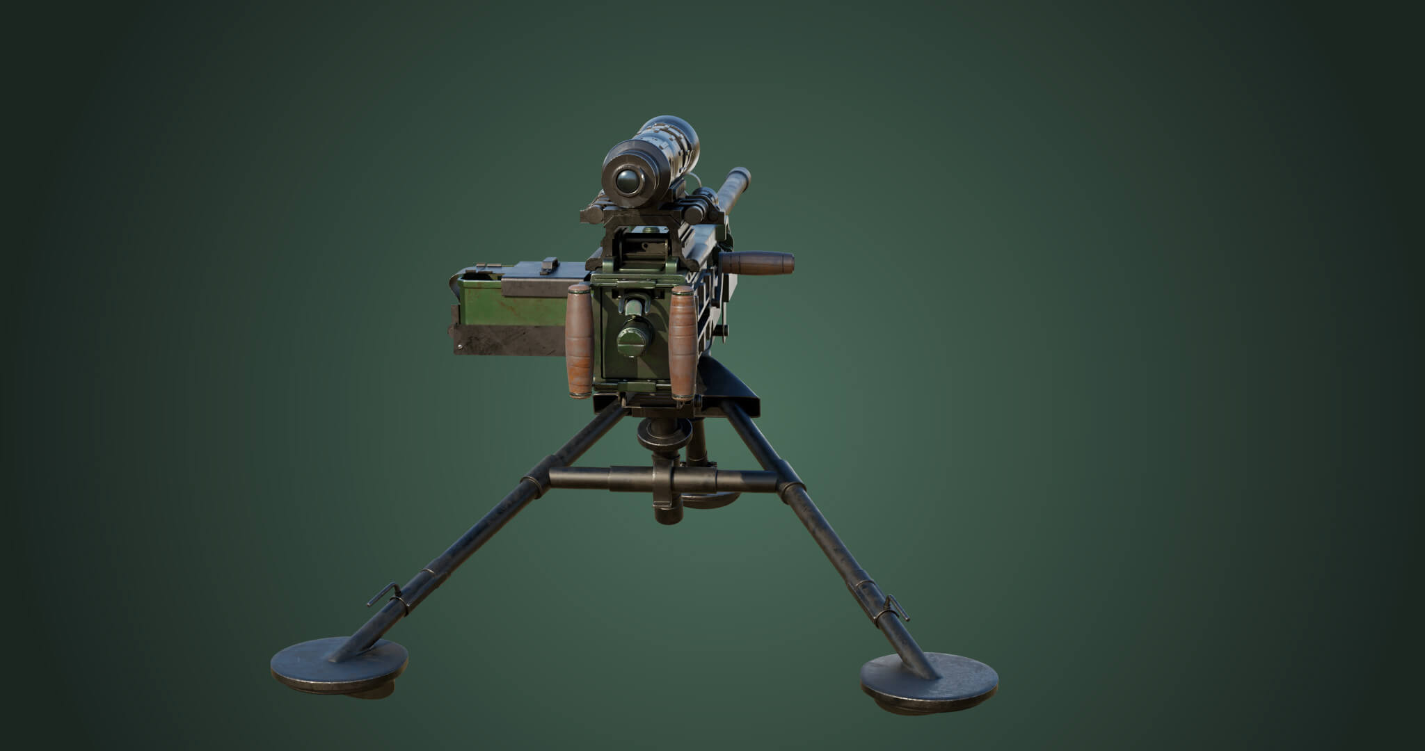 M2 Browning Machine Gun All PBR Unity UE Textures Included - 3D Model ...