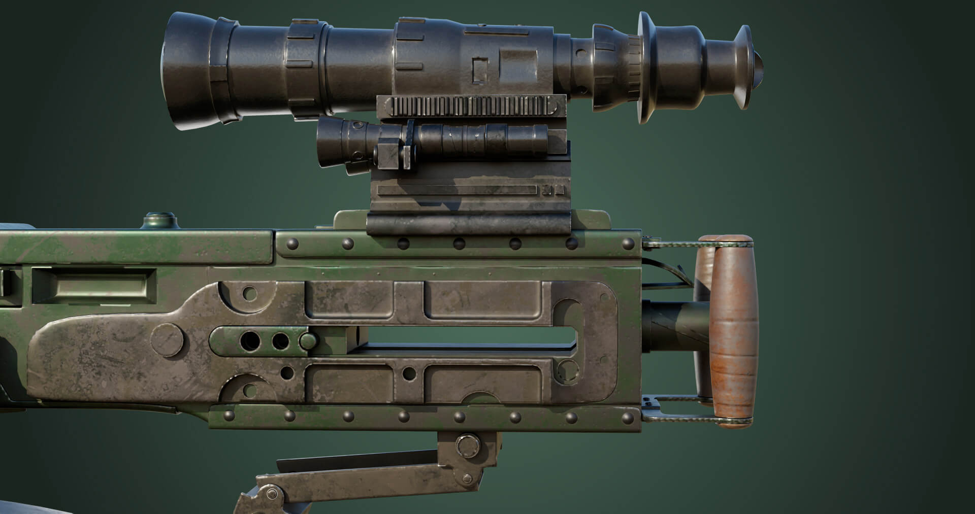 M2 Browning Machine Gun All PBR Unity UE Textures Included - 3D Model ...