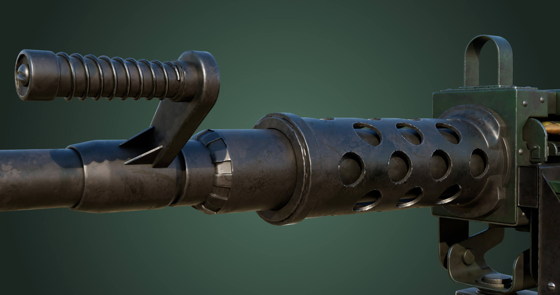 M2 Browning Machine Gun All PBR Unity UE Textures Included - 3D Model ...
