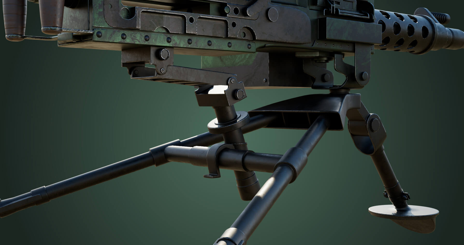 M2 Browning Machine Gun All PBR Unity UE Textures Included - 3D Model ...