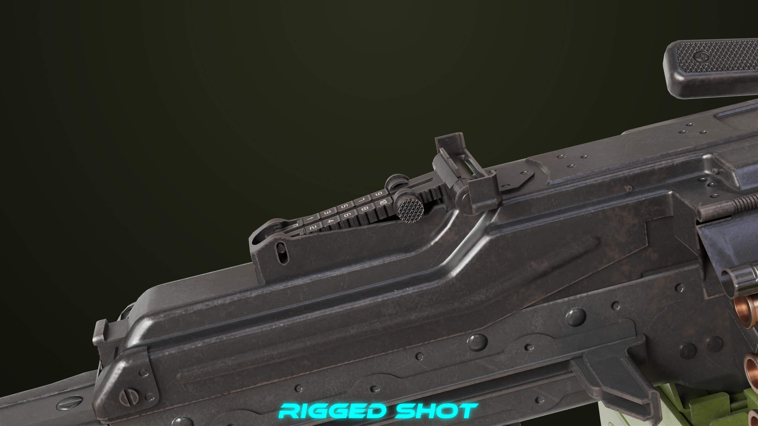 Machine Gun 11 Metal All PBR Unity UE Textures - 3D Model by Eight Vertex