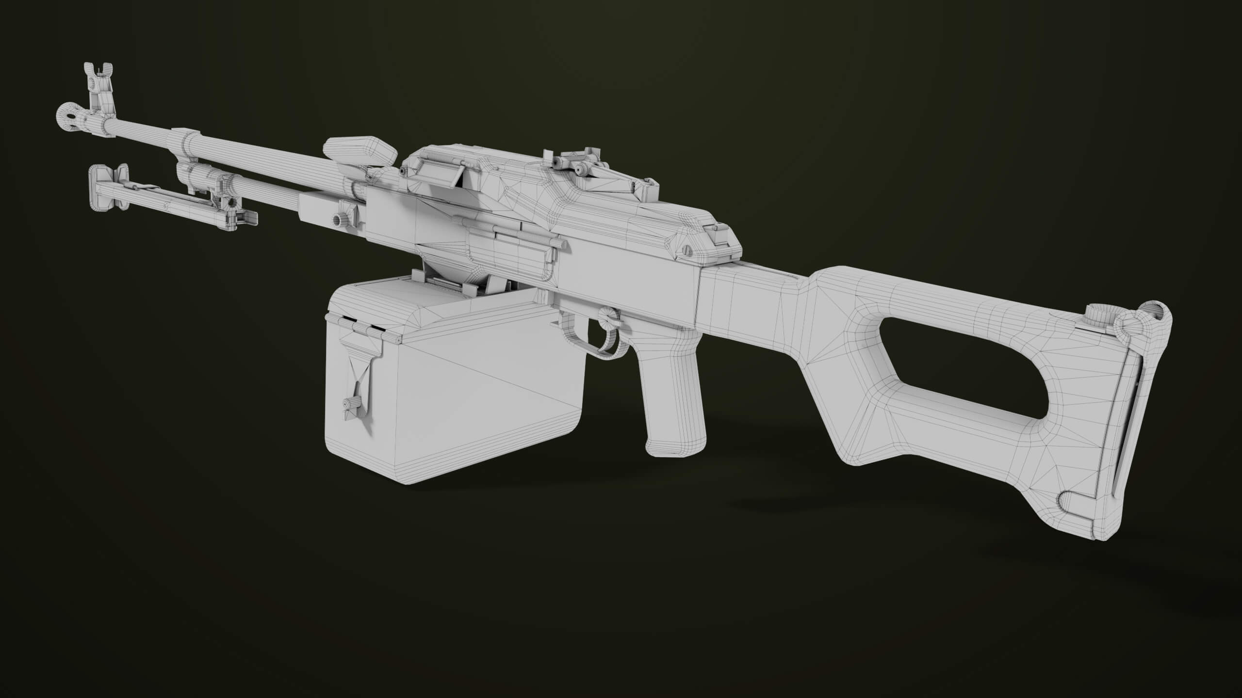 Machine Gun 11 Metal All PBR Unity UE Textures - 3D Model by Eight Vertex