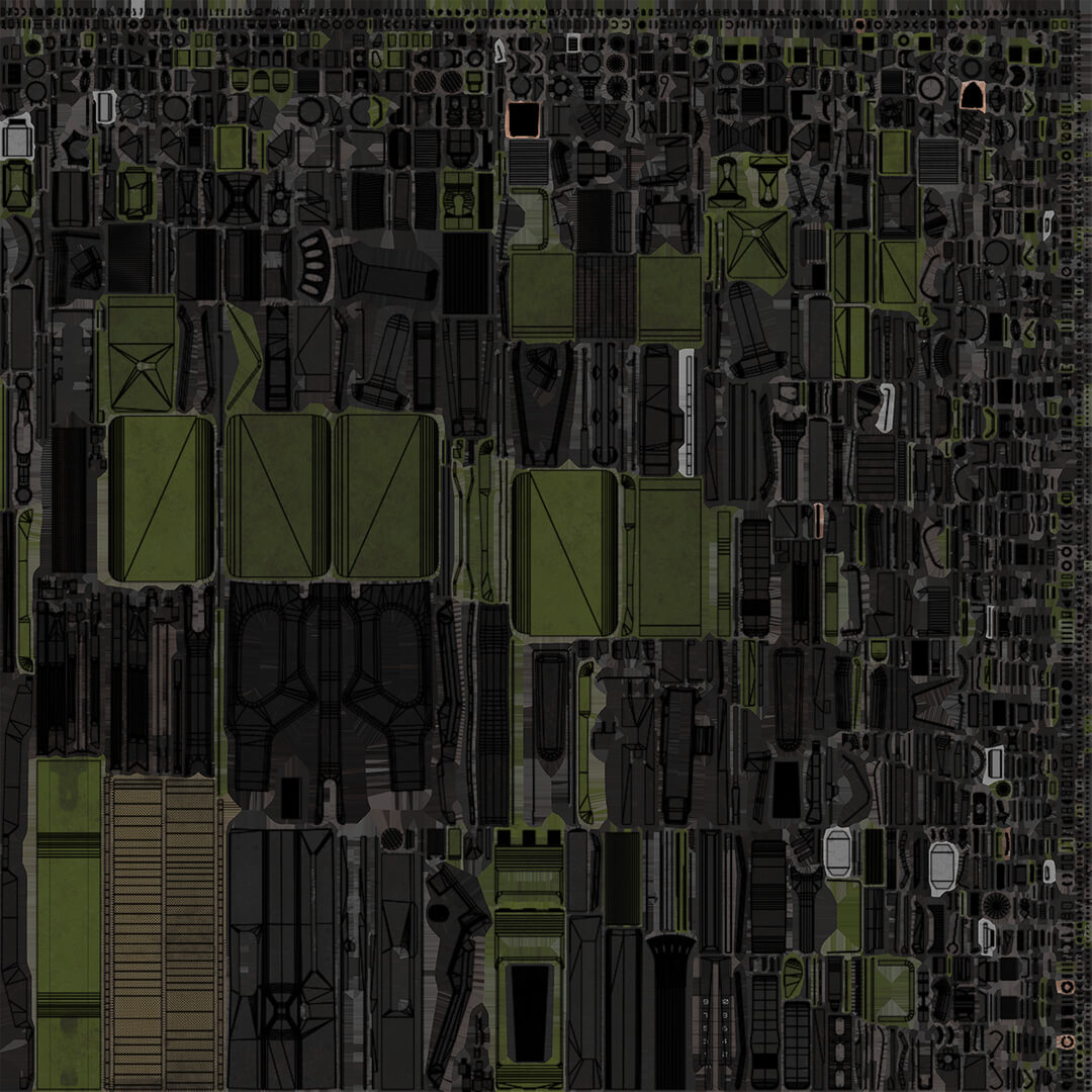 Machine Gun 11 Metal All PBR Unity UE Textures - 3D Model by Eight Vertex