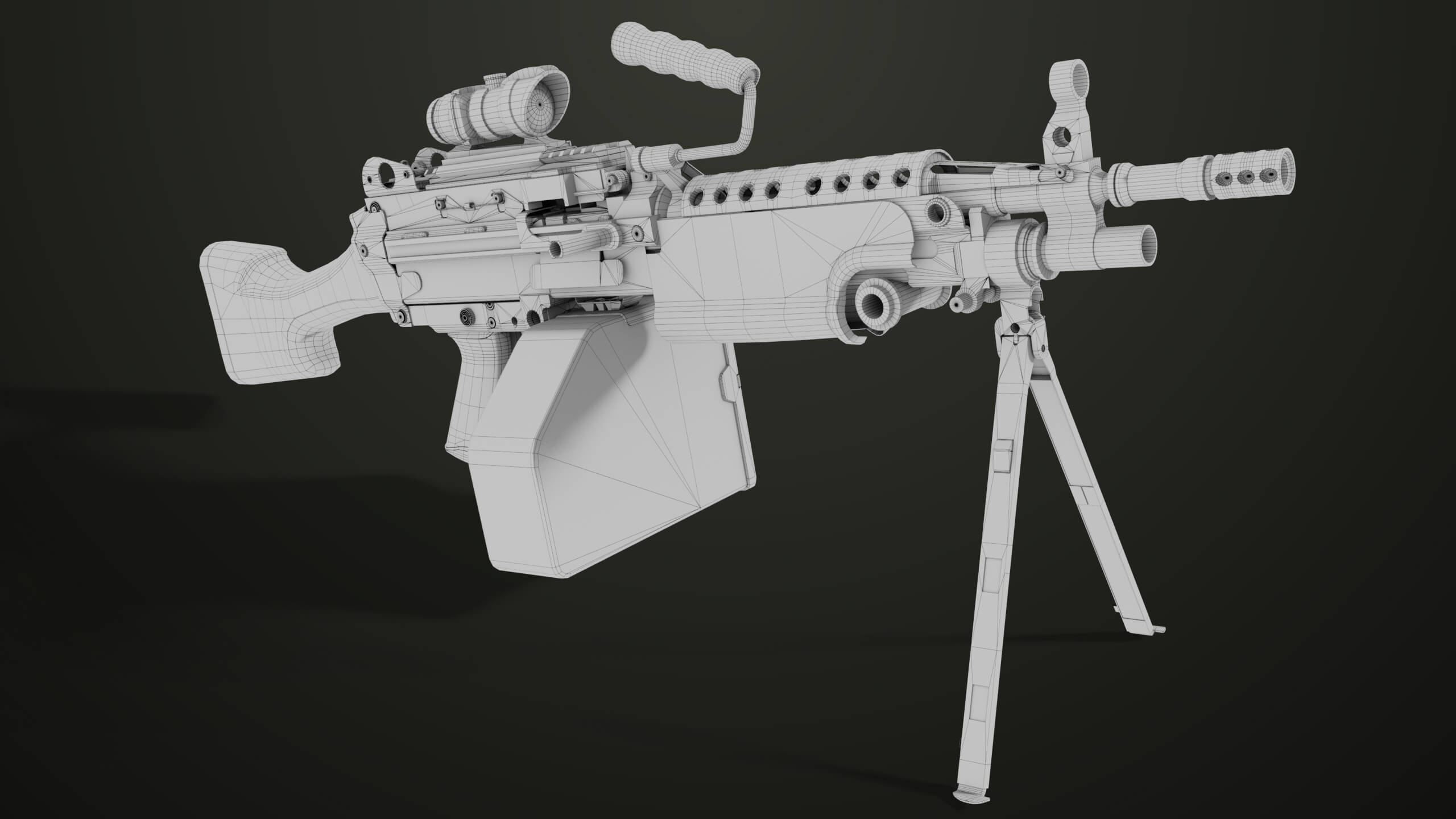 Machine Gun 12 All PBR Unity UE Textures - 3D Model by Eight Vertex