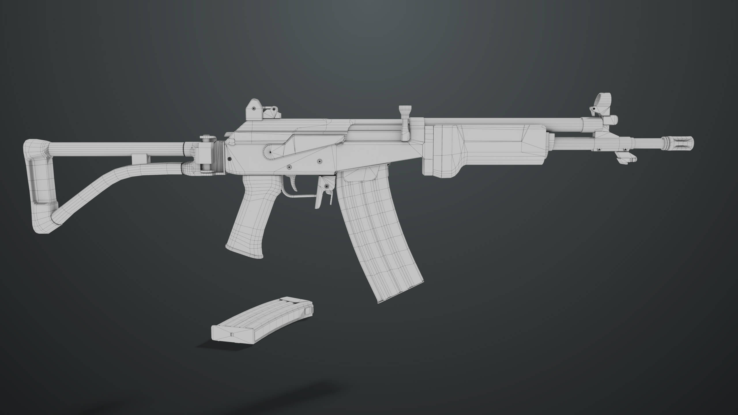 Machine Gun 13 Metal All PBR Unity UE Textures - 3D Model by Eight Vertex