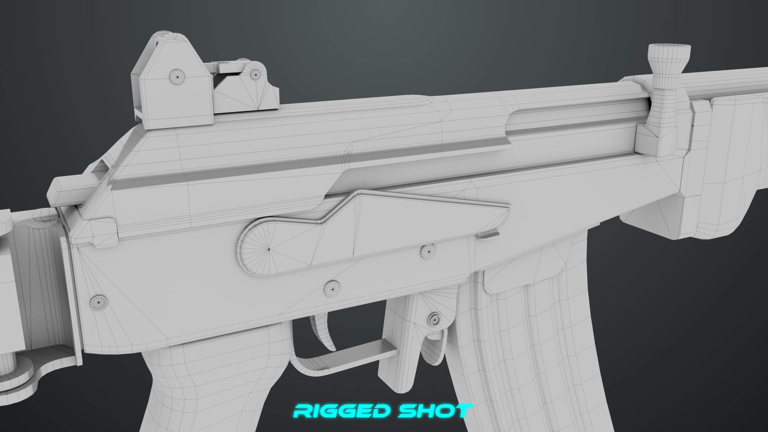 Machine Gun 13 Metal All PBR Unity UE Textures - 3D Model by Eight Vertex