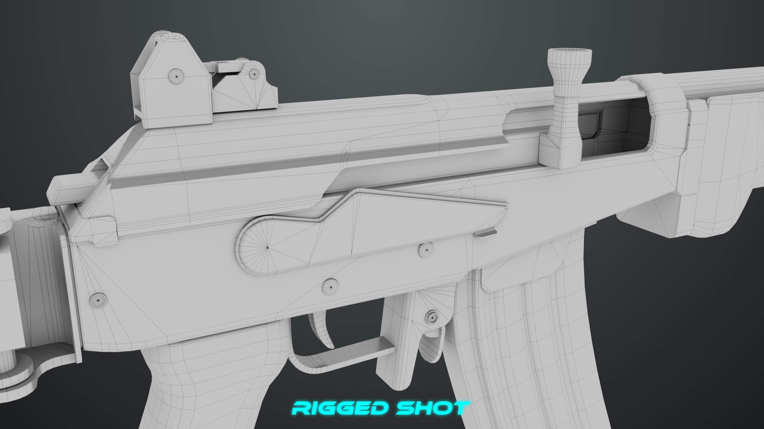 Machine Gun 13 Metal All PBR Unity UE Textures - 3D Model by Eight Vertex