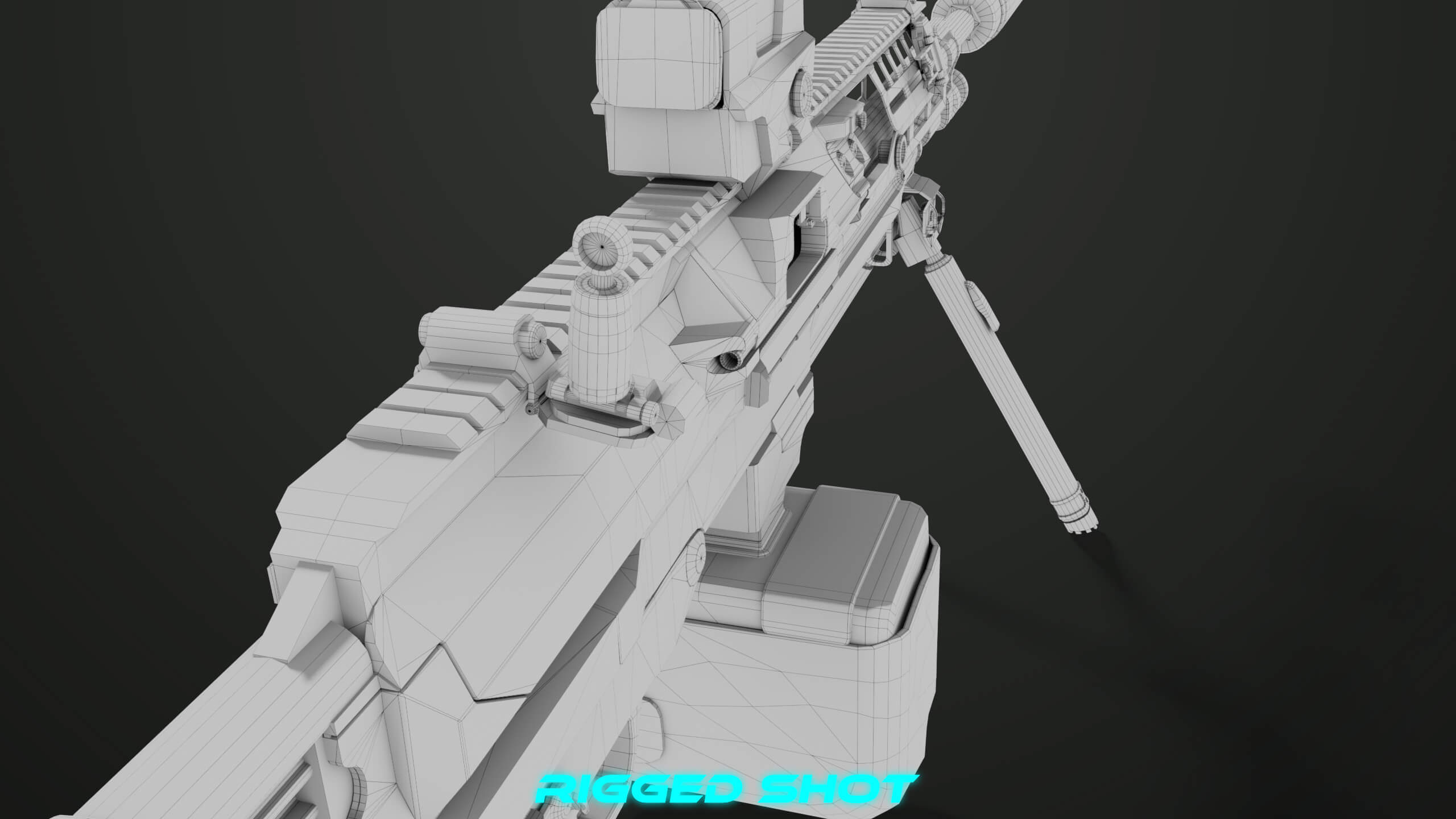 Machine Gun 14 Black All PBR Unity UE Textures - 3D Model by Eight Vertex