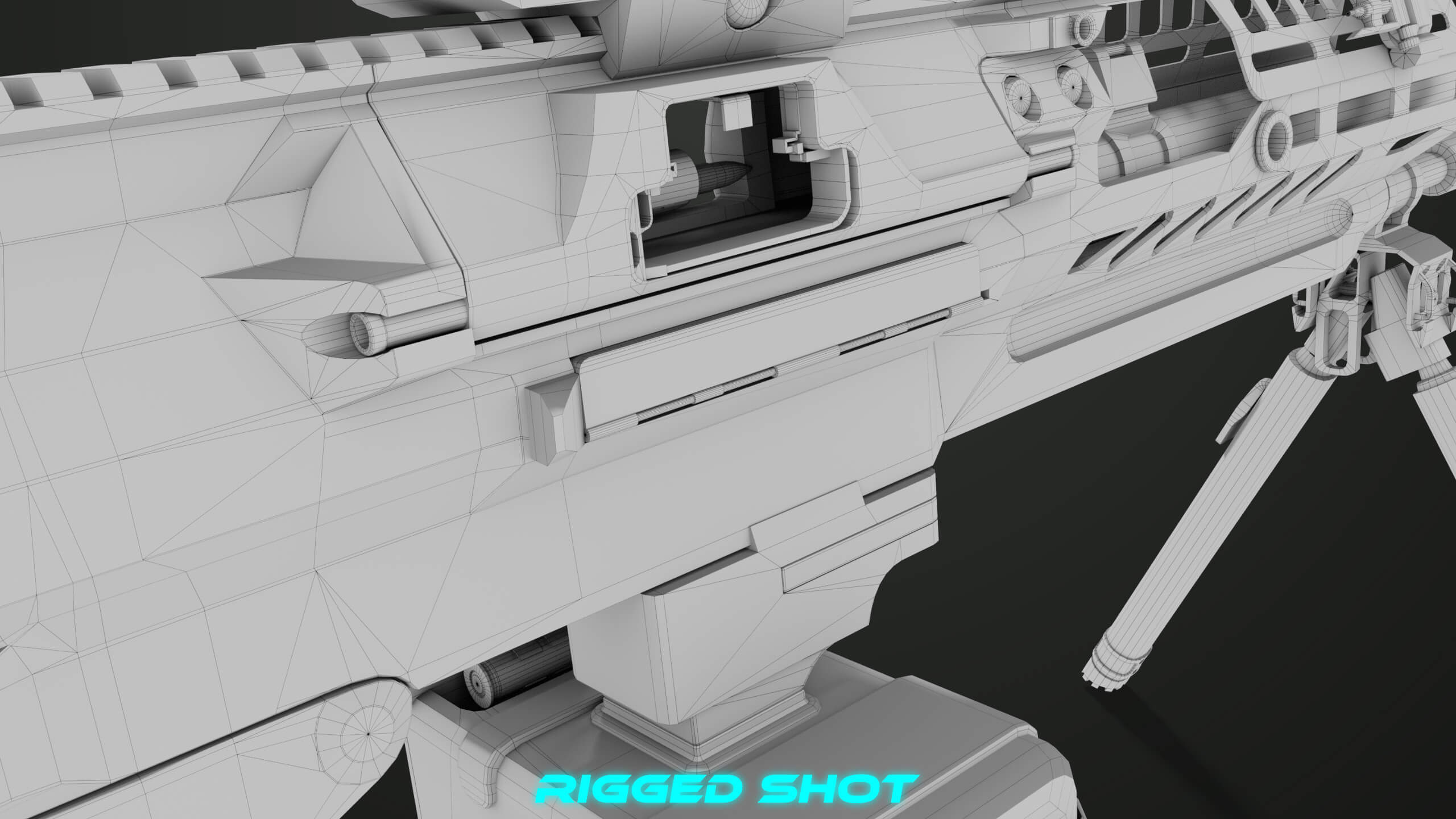 Machine Gun 14 Black All PBR Unity UE Textures - 3D Model by Eight Vertex