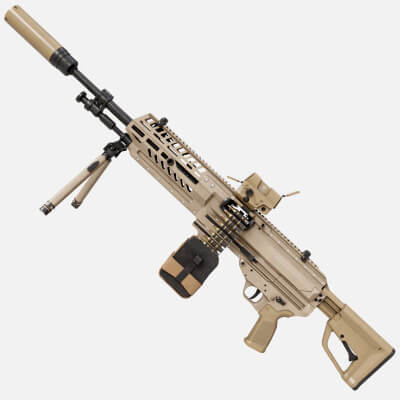 Machine Gun 14 Brown All PBR Unity UE Textures - 3D Model by Eight Vertex