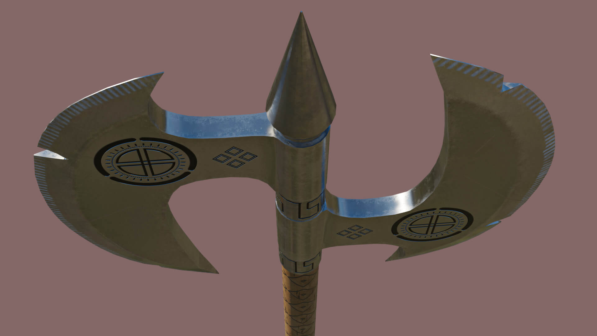 Medieval Battle Axe 01 Silver All PBR Unity UE Textures - 3D Model by ...