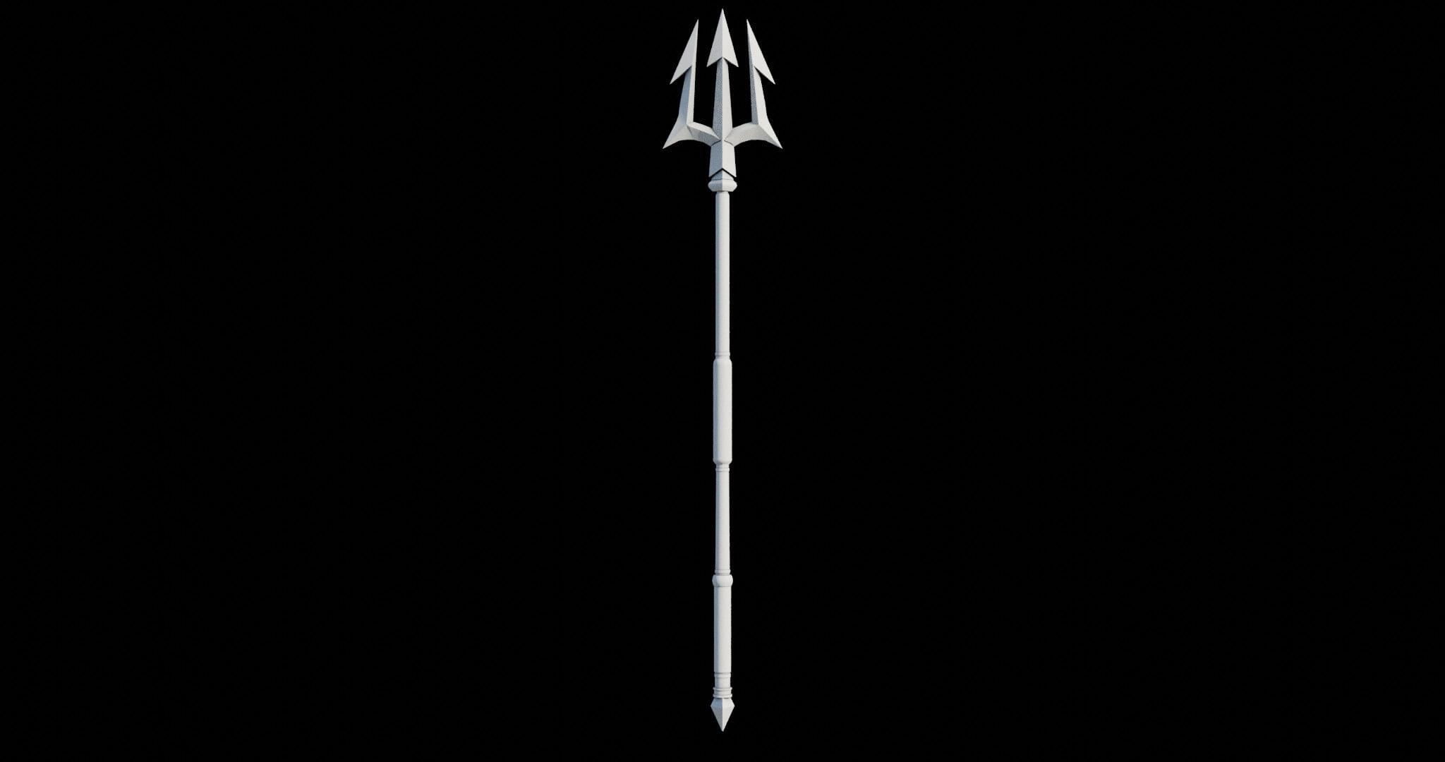 Medieval Trident 01 Gold - 3D Model by Eight Vertex