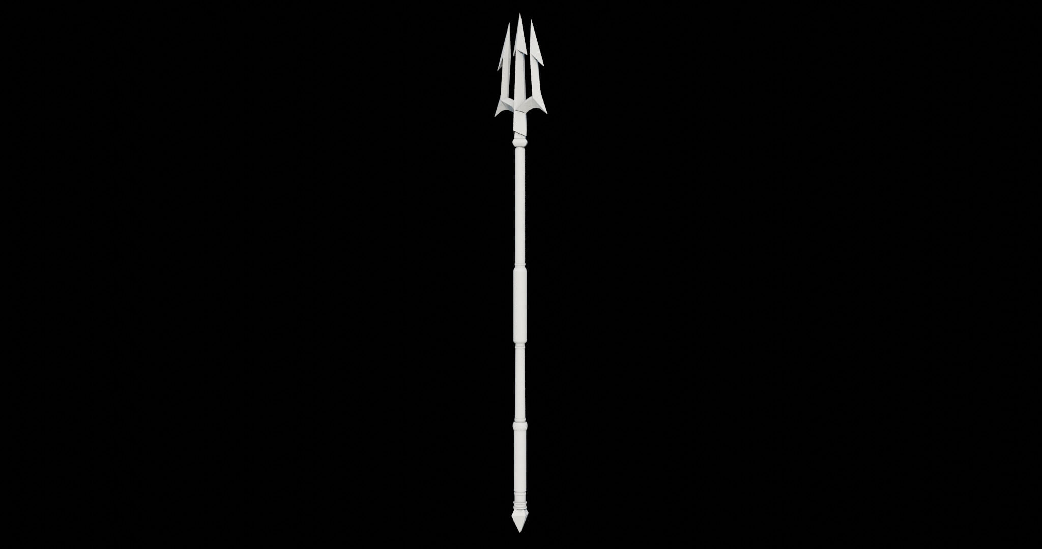 Medieval Trident 01 Gold - 3D Model by Eight Vertex